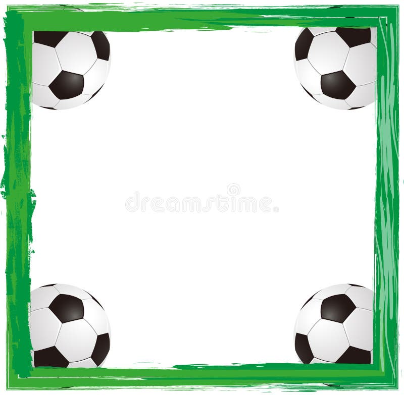 Soccer Ball Frame Template Design. Soccer Frame or Border. Stock ...