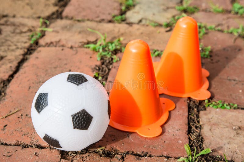 Soccer ball with funnel stock image. Image of shadow - 42152373