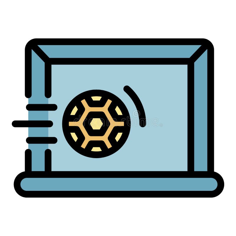 Soccer Ball in Gate Icon Color Outline Vector Stock Vector ...