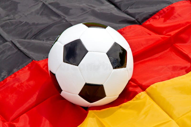 Soccer Ball and German Flag Stock Photo - Image of football, german ...