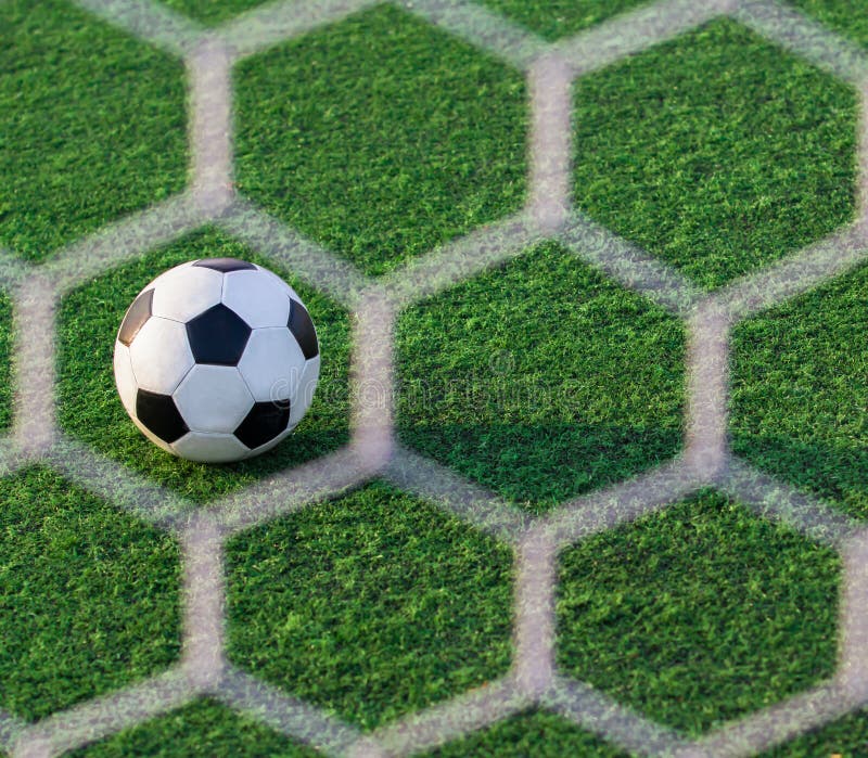 Soccer ball in goal stock photo. Image of moving, movement - 37226148