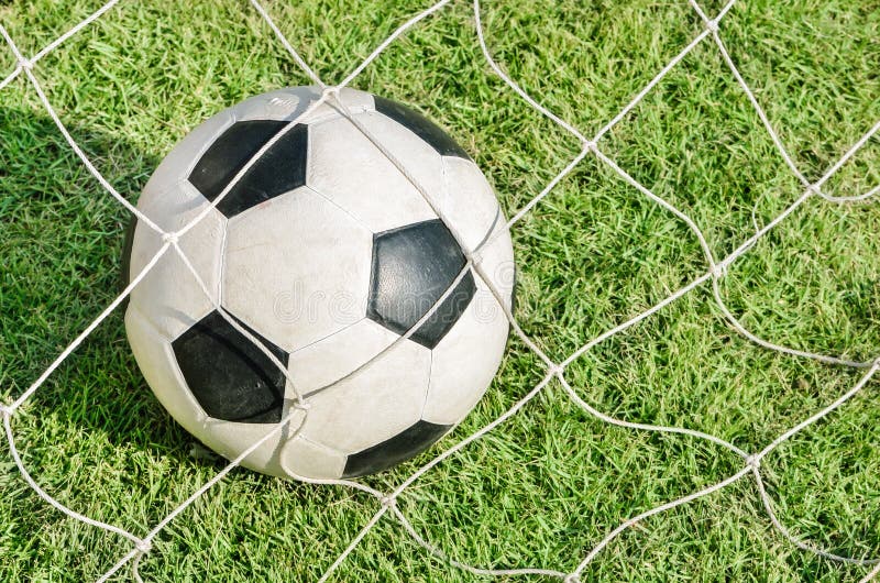 Soccer ball in goal stock photo. Image of fifa, play - 68388944
