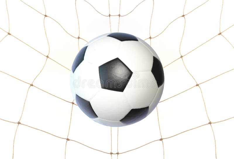 Soccer ball in goal stock photo. Image of leauge, kick - 30323254
