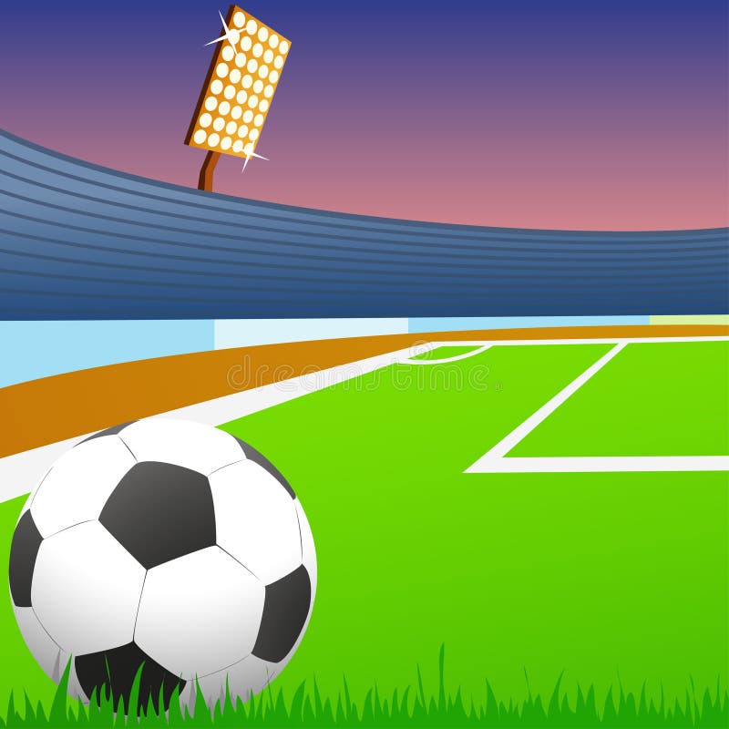 Soccer Stadium Illustration Stock Vector - Illustration of stadium ...