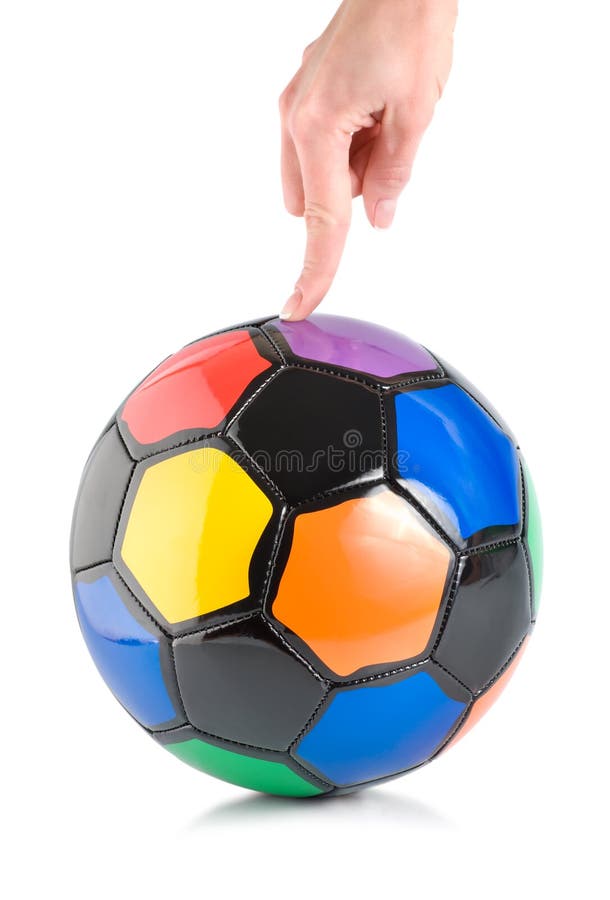 Soccer ball in hand stock photo. Image of sphere, hand - 17726942
