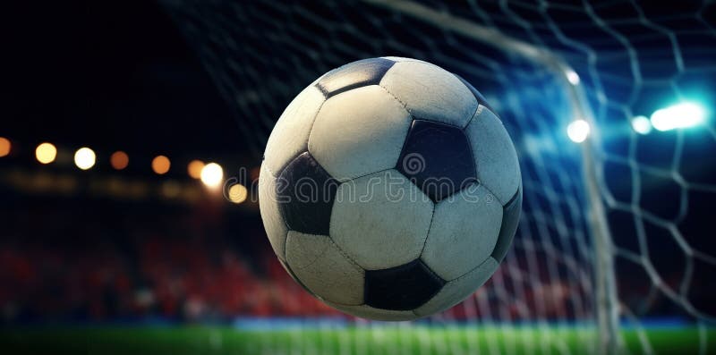 Soccer Ball Hitting the Back of the Net Stock Illustration ...