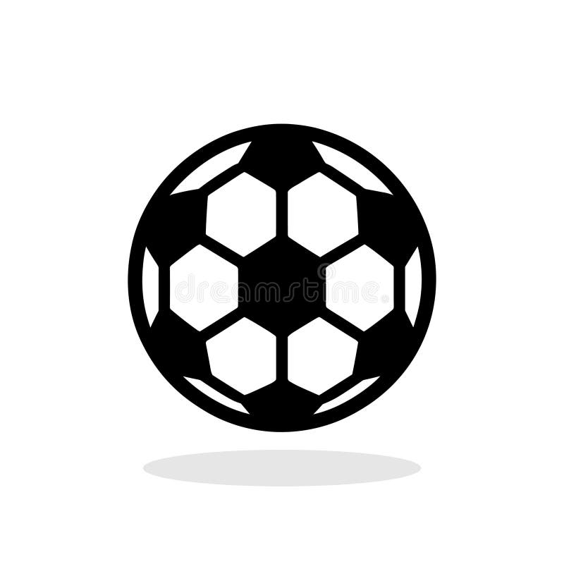 Soccer Ball Icon. Black Soccer Ball Icon in Flat Style, Isolated on a ...
