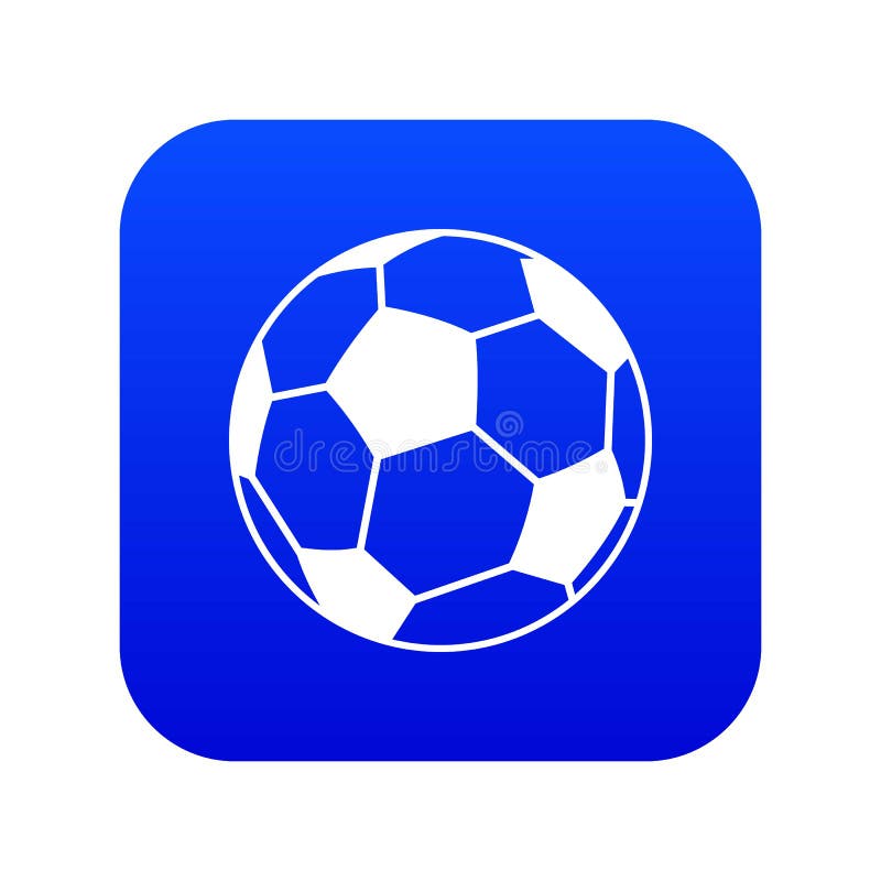 Soccer Ball Icon Digital Blue Stock Vector - Illustration of object ...