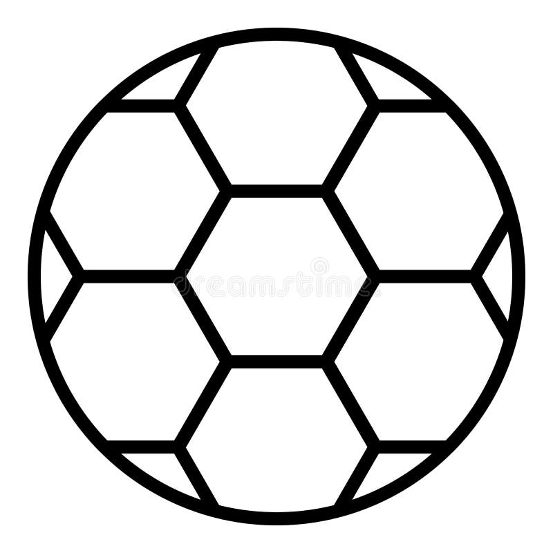 Soccer Ball Icon, Outline Style Stock Vector - Illustration of graphic ...