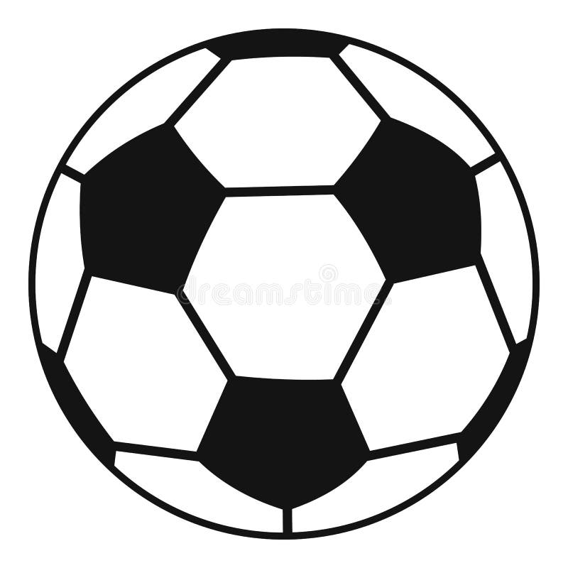 Soccer Ball Icon, Simple Style Stock Vector - Illustration of icon ...