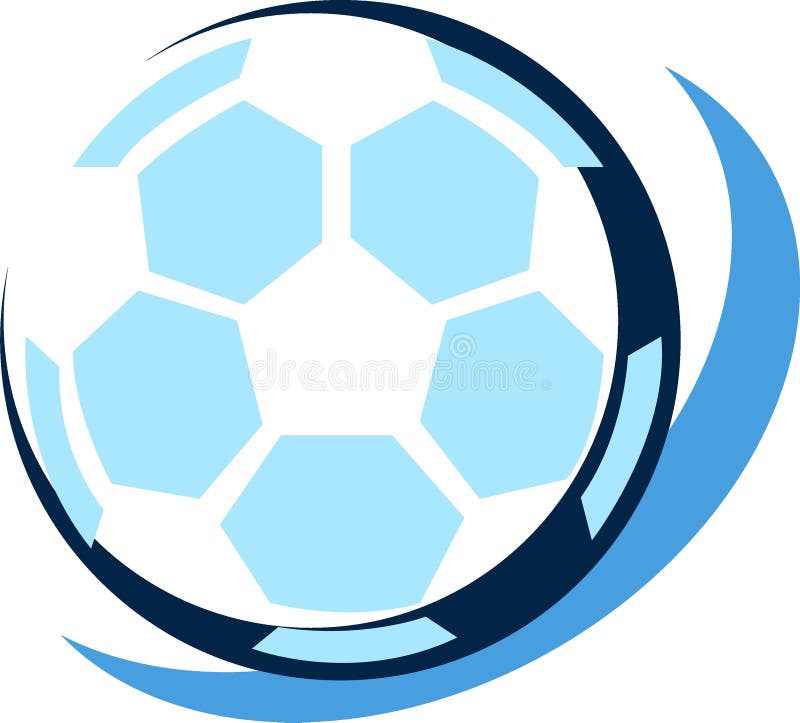 Soccer Logo stock vector. Illustration of sport, blue - 51688406