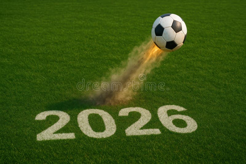 2026 Soccer Ball Launch with Explosion Effect Stock Image - Image of ...