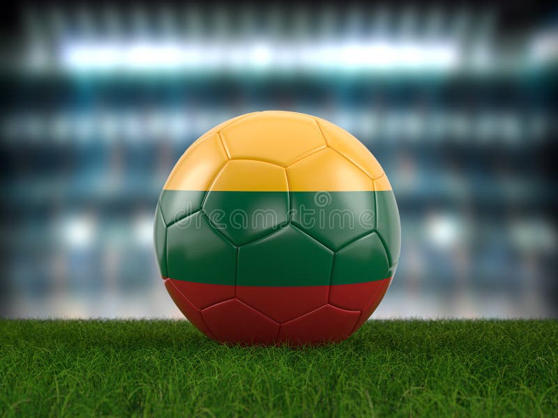 Soccer ball Lithuania flag stock illustration. Illustration of country ...