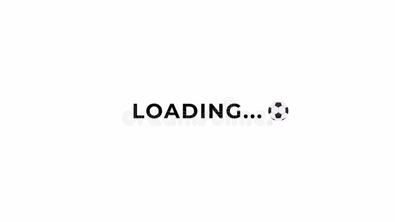 Soccer Ball Loading Animation with Interactive Letters Stock Video ...