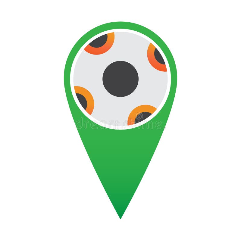 Soccer Ball Location Illlustration Design. Soccer Ball Location Icon ...