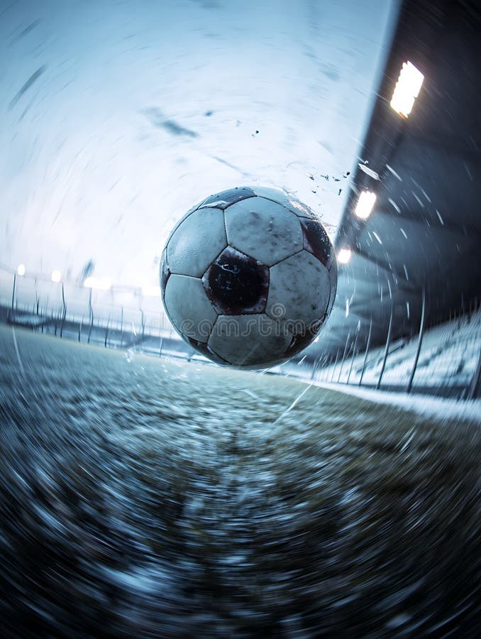 Soccer Ball in Motion with a Blurred Background, Creating a Dynamic ...