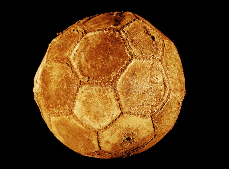 Soccer ball old net stock photo. Image of retro, ground - 129557980