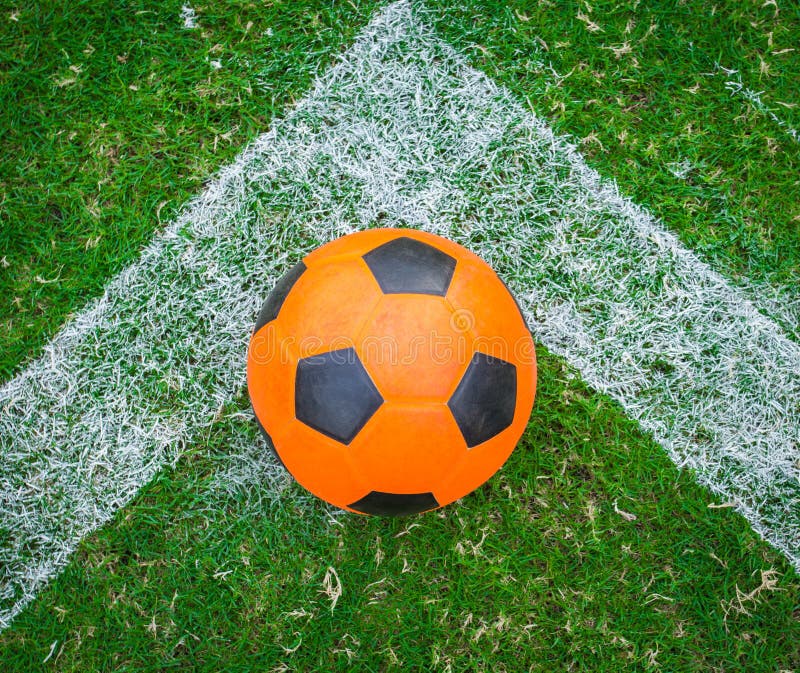 Soccer ball orange stock image. Image of orange, game - 63778097