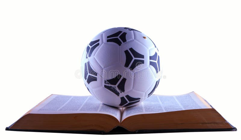 Soccer ball over book stock image. Image of library, study - 40340655