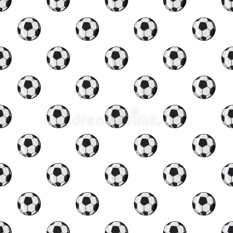 Soccer Ball Pattern, Cartoon Style Stock Illustration - Illustration of ...