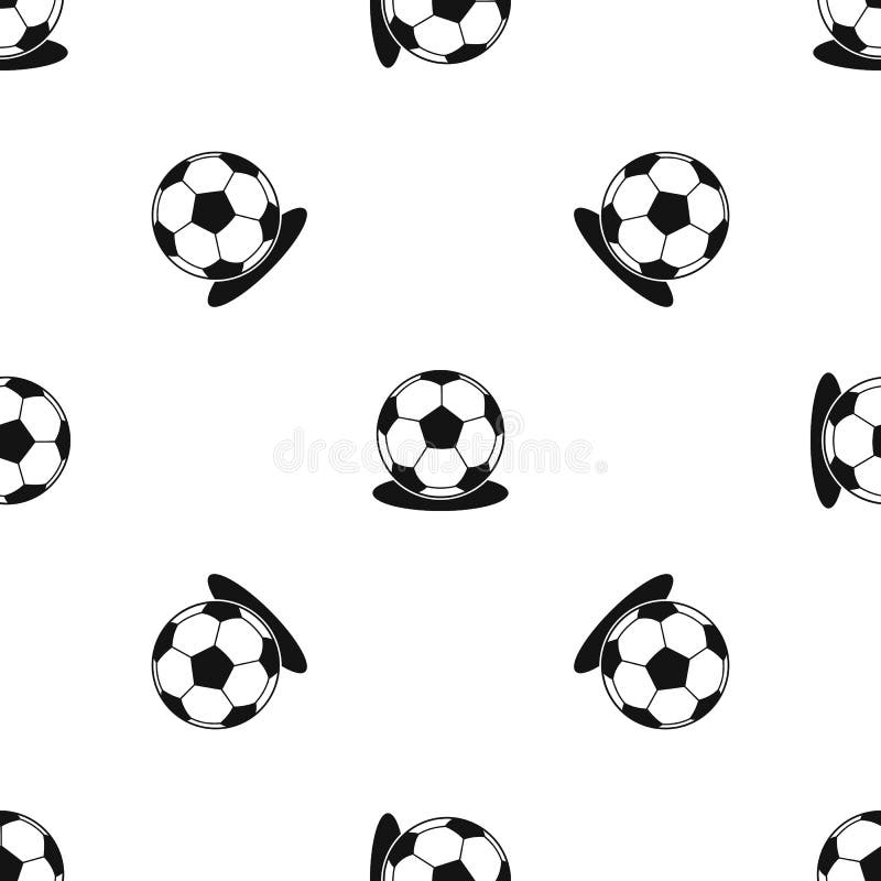 Soccer Ball Pattern Seamless Black Stock Vector - Illustration of ...
