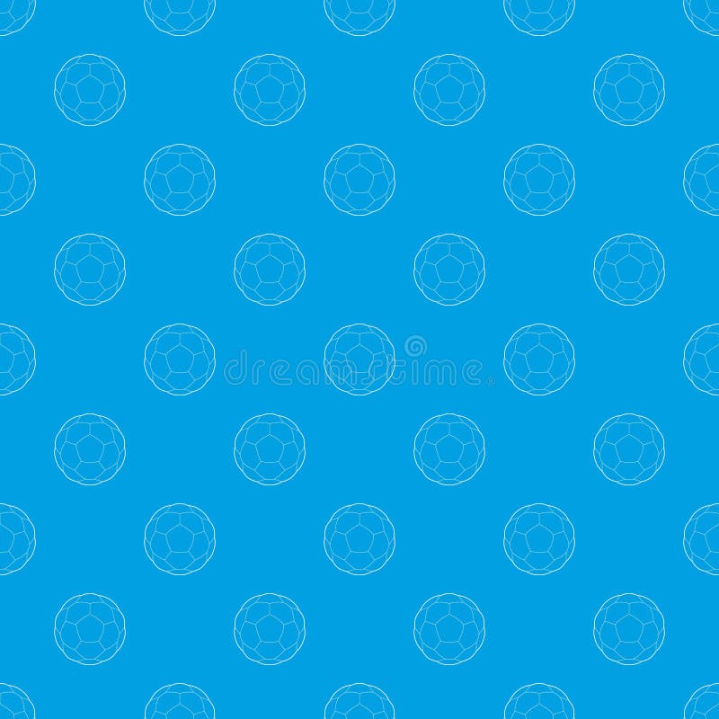 Soccer Ball Pattern Vector Seamless Blue Stock Vector - Illustration of ...