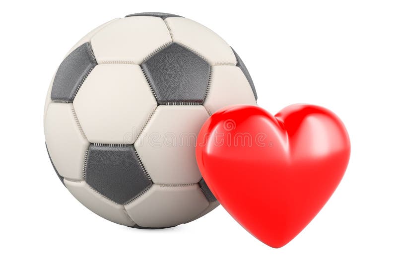 Soccer Ball Red Heart Stock Illustrations – 574 Soccer Ball Red Heart ...