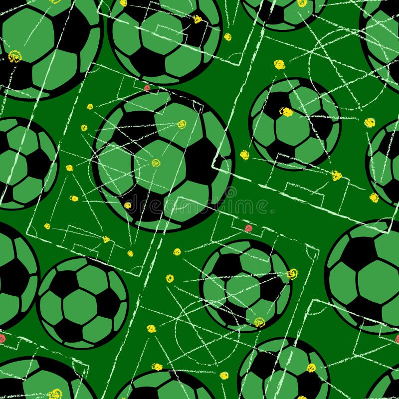 Soccer Ball Seamless Pattern Versatile Clean Flat Style Stock Vector ...