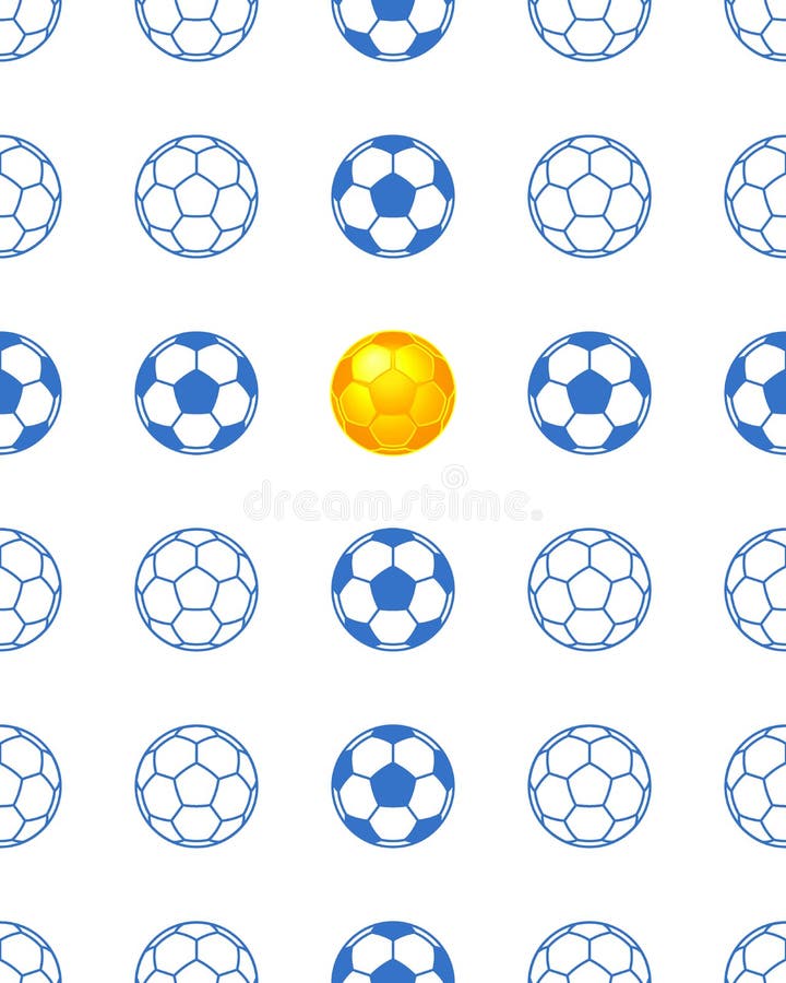 Soccer Ball Seamless Pattern Stock Vector - Illustration of symbol ...