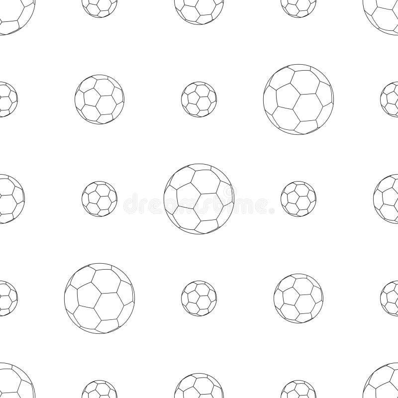 Soccer Ball Seamless Pattern Stock Vector - Illustration of element ...