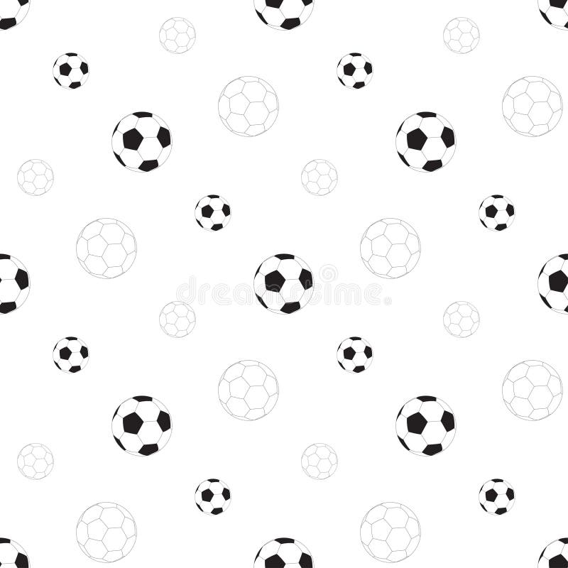Soccer Ball Seamless Pattern Stock Illustration - Illustration of ...