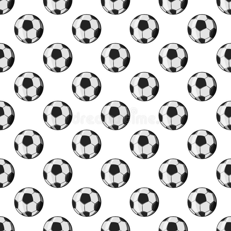 Soccer Ball Seamless Pattern Stock Vector - Illustration of graphic ...