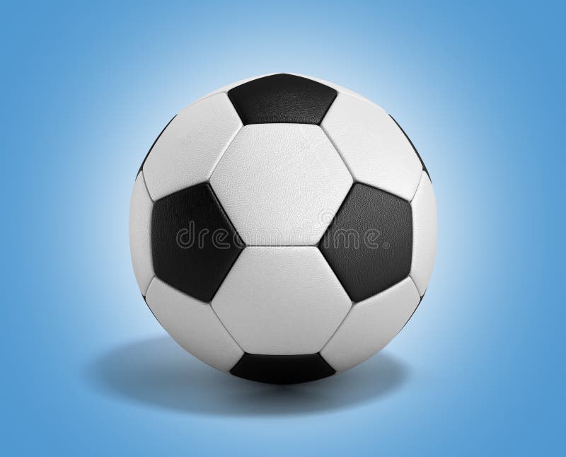 Soccer Ball with Shadow 3d Render on Gradient Stock Illustration ...