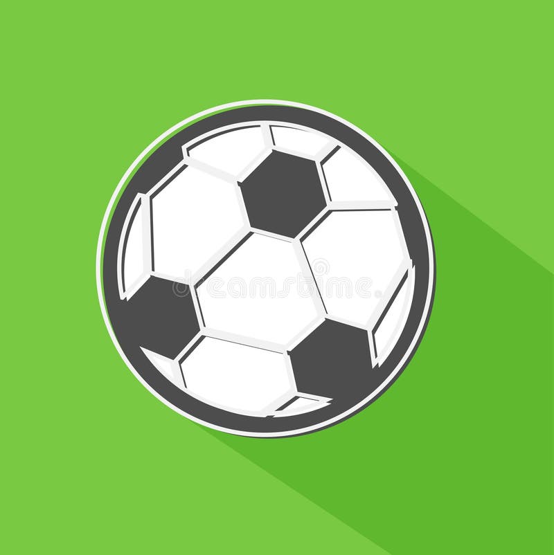 Soccer ball shadow icon. stock vector. Illustration of scoring - 44500337