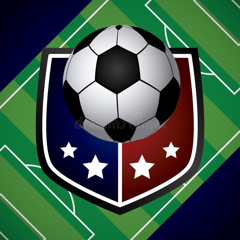 Soccer ball shield vector stock vector. Illustration of goal - 260316795