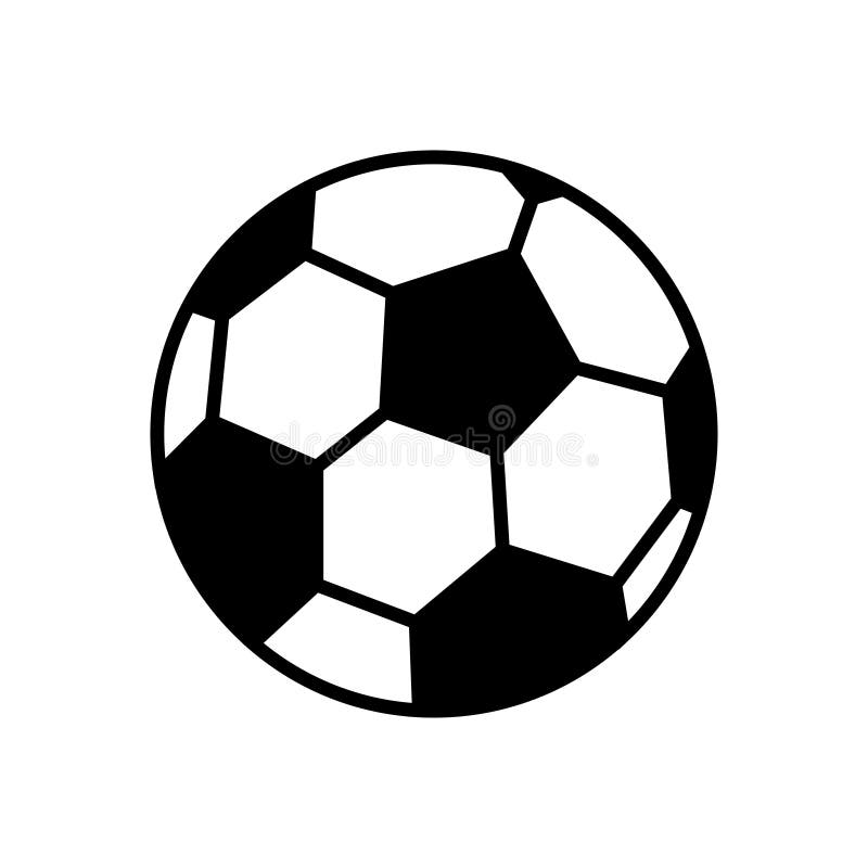 Soccer Ball, Simple Style, Icon. Illustration Isolated on White ...
