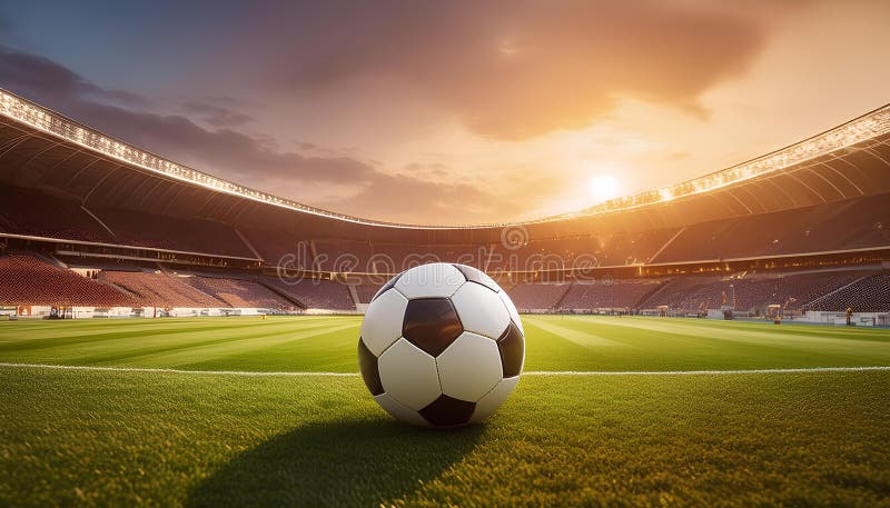 Soccer Ball at Sunrise with Eiffel Tower, Paris 2024 Olympics Stock ...