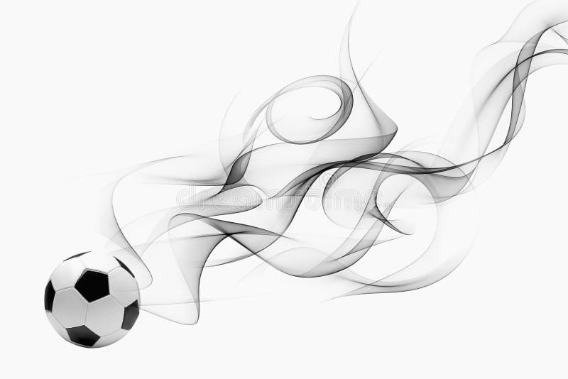 Soccer Ball with Smoke Effect Stock Illustration - Illustration of game ...