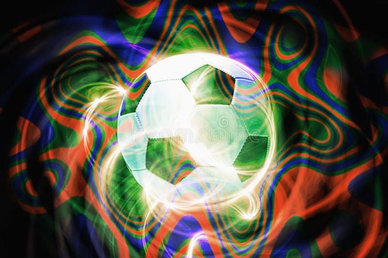Soccer Ball with Special Effect Stock Illustration - Illustration of ...