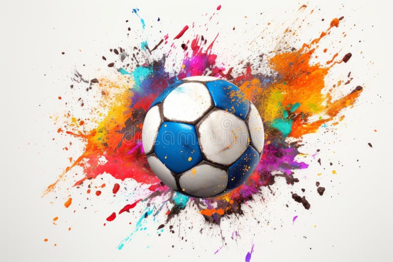Soccer Ball Splash. Generate Ai Stock Illustration - Illustration of ...