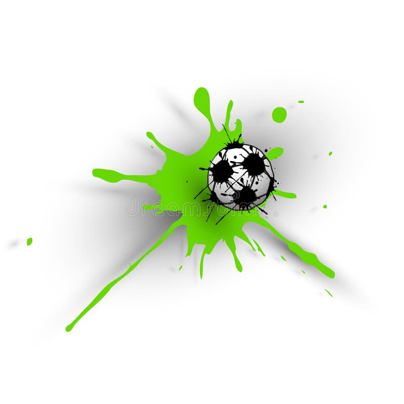 Soccer Ball, Splatter Design Stock Vector - Illustration of grunge ...