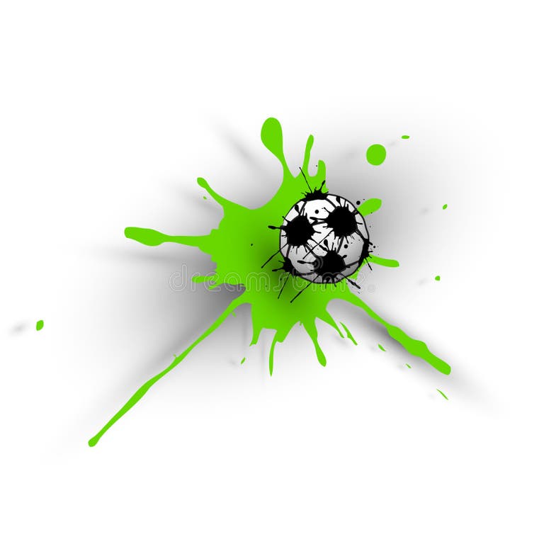 Soccer Ball, Splatter Design Stock Vector - Illustration of grunge ...