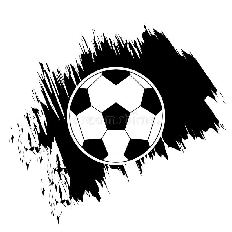 Soccer ball with a texture stock vector. Illustration of silhouette ...