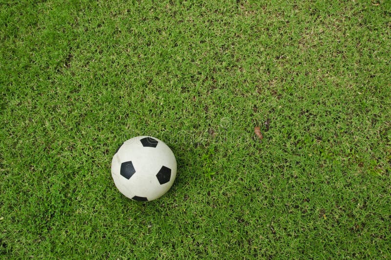 Soccer ball from top view stock photo. Image of single - 14555580