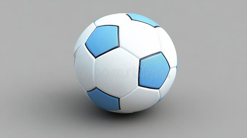 Soccer Ball, White and Light Blue Stock Image - Image of light, white ...