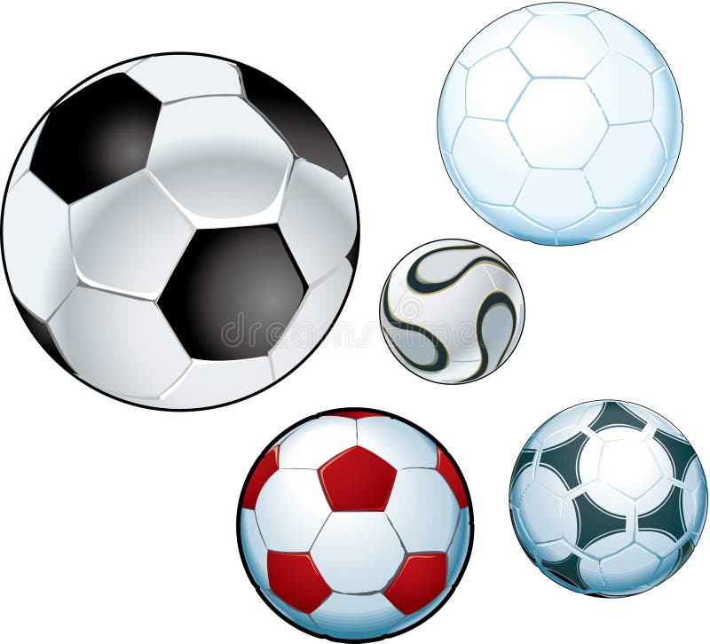 Soccer balls vector stock vector. Illustration of icon - 6066496
