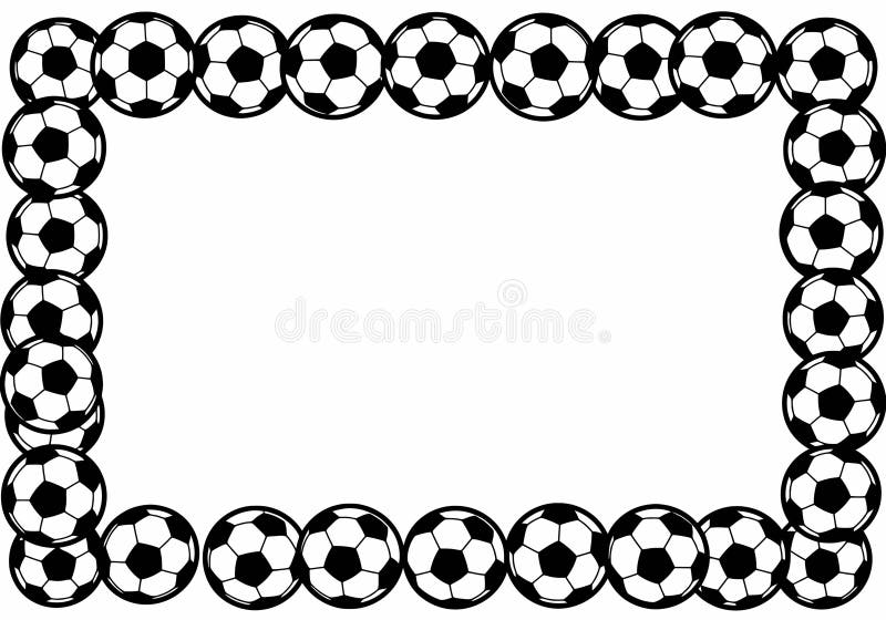 Soccer border clipart. stock illustration. Illustration of digital ...