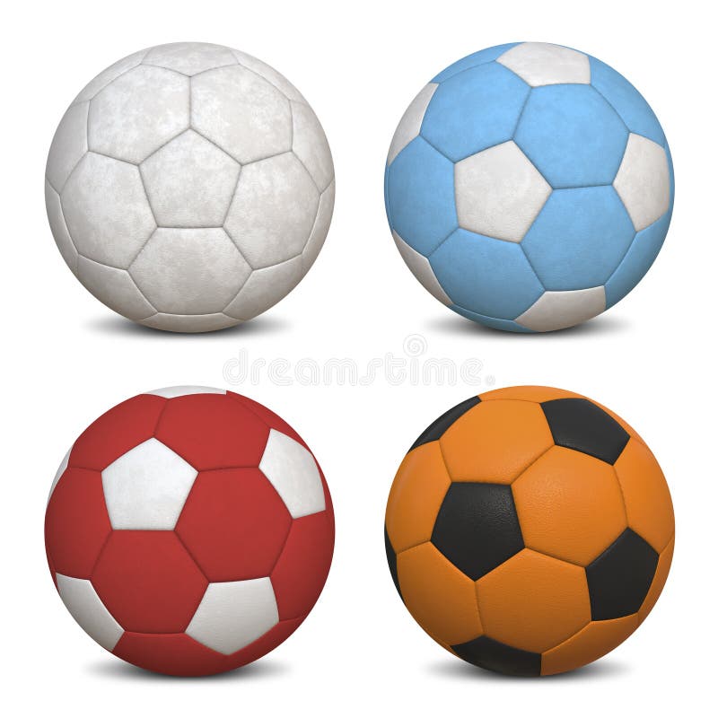 Soccer Balls Collection stock illustration. Illustration of black ...