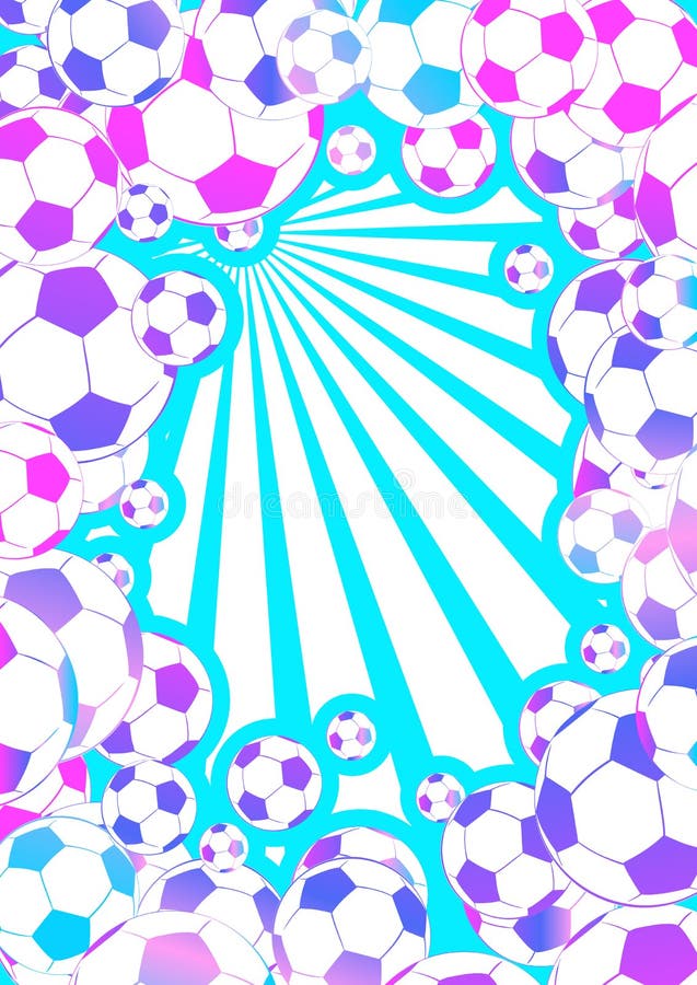 Sport balls border / frame stock vector. Illustration of colourful ...