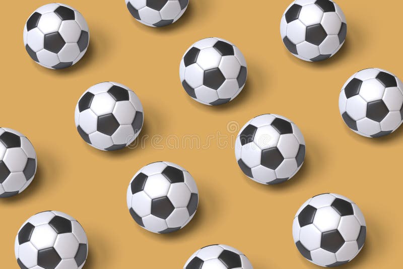 Soccer Balls Pattern Background. Stock Illustration - Illustration of ...